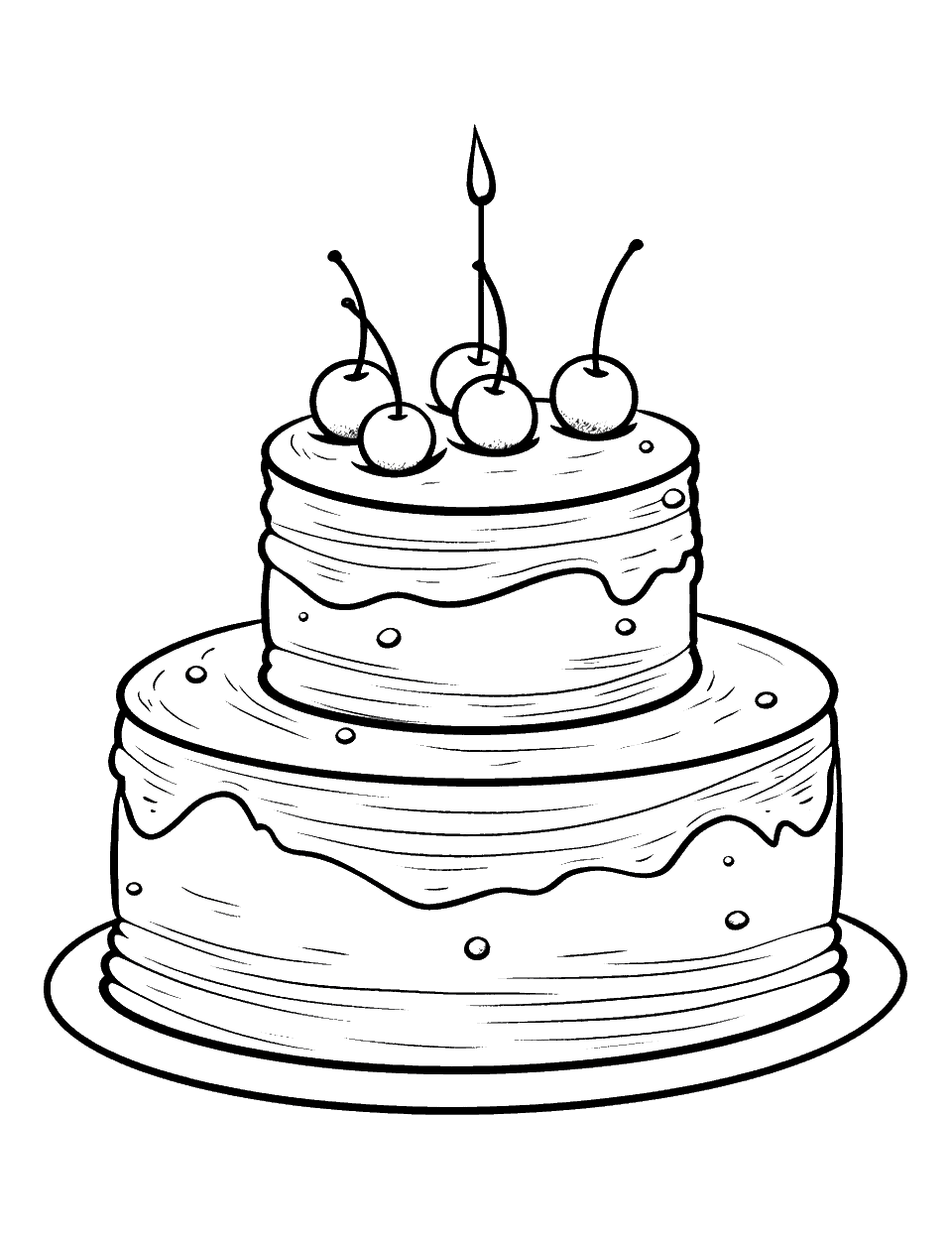 40 Cake Coloring Pages: Free Printable Sheets