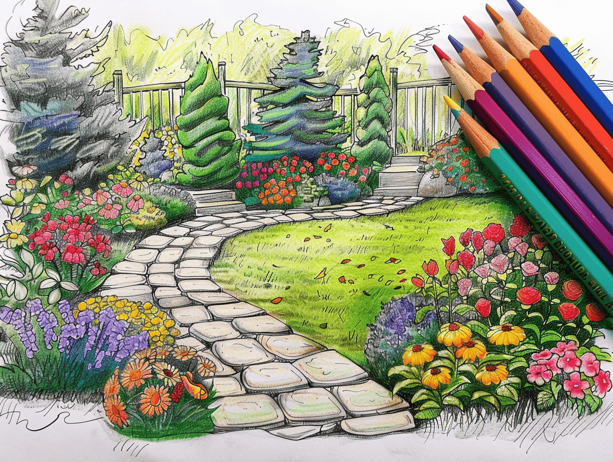 30 Garden Coloring Pages: Fun Cute Sheets