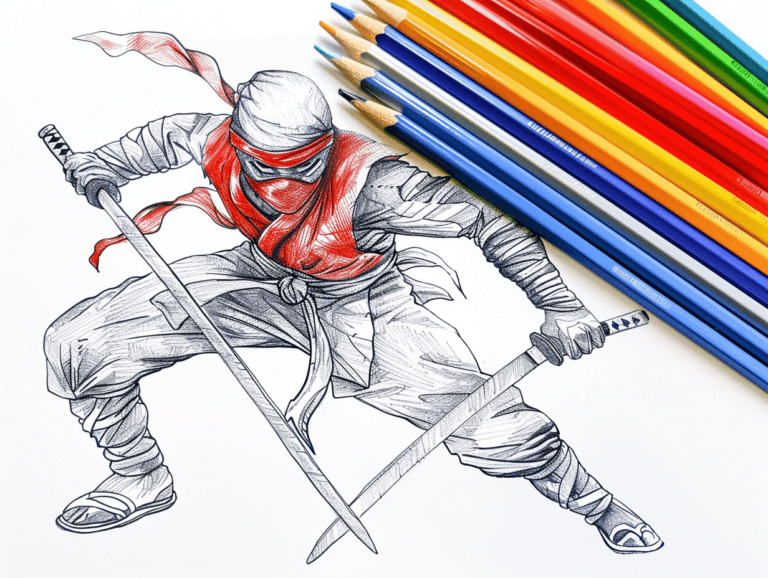 30 Ninja Coloring Pages: Free Printable Sheets