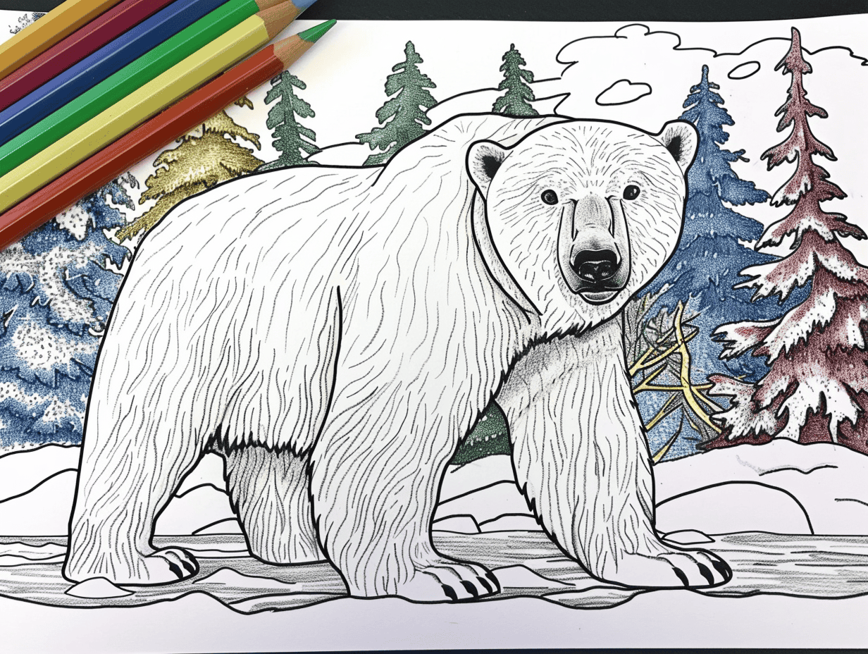 25 Polar Bear Coloring Pages: Print for Free